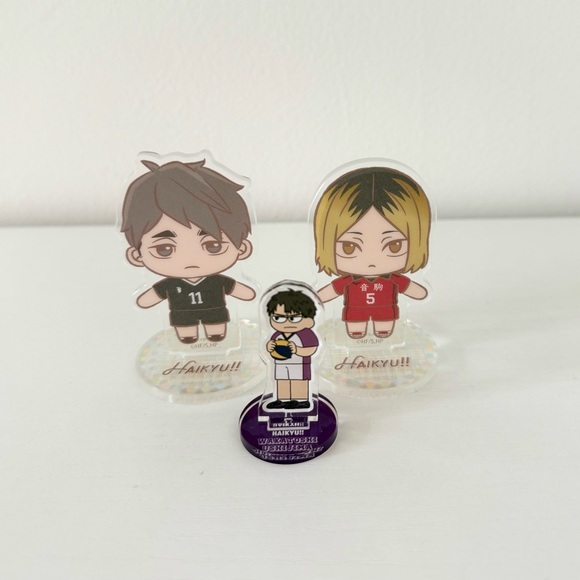 Accents | Set Of Haikyu Official Collectible Acrylic Figures | Poshmark